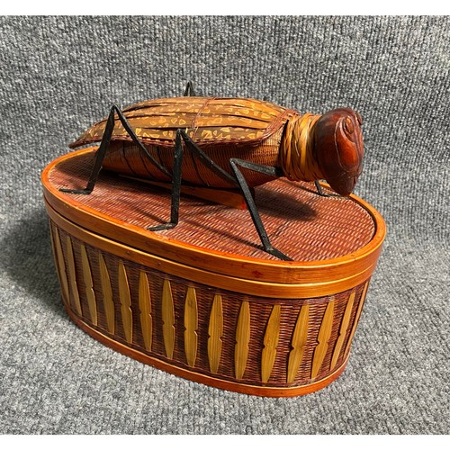 Vintage Shanghai Handicrafts Woven Wicker Cricket Basket | eBay UK