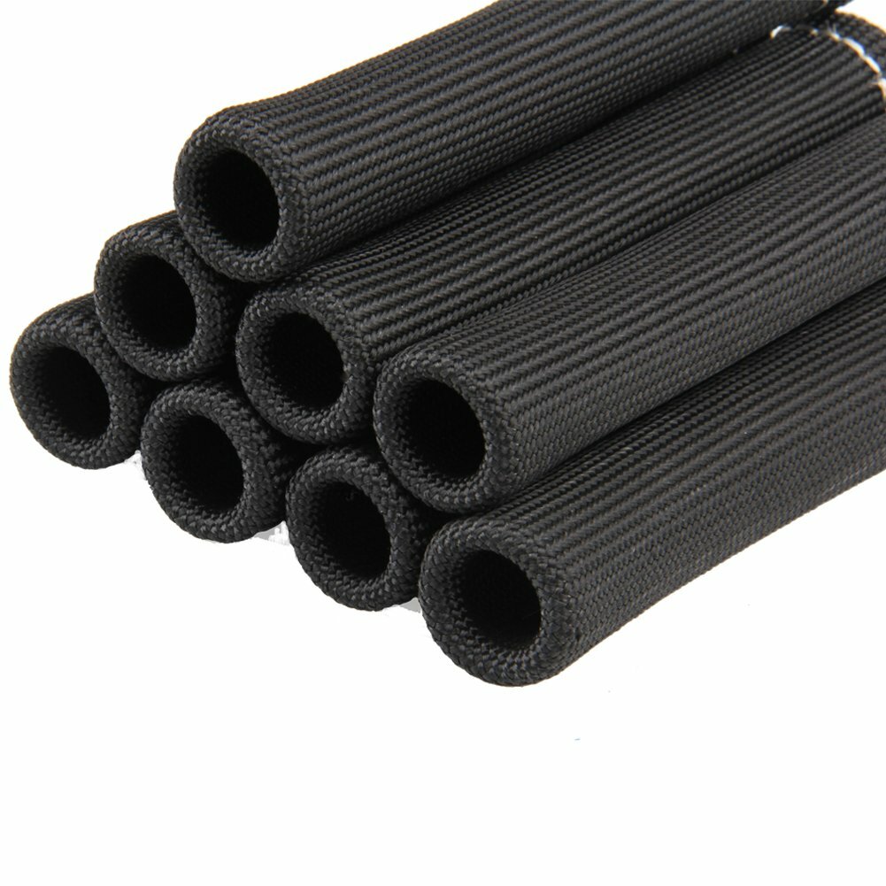 8-BLACK 1200 SPARK PLUG WIRE BOOT HIGH HEAT SHIELD PROTECTOR HEADER ...