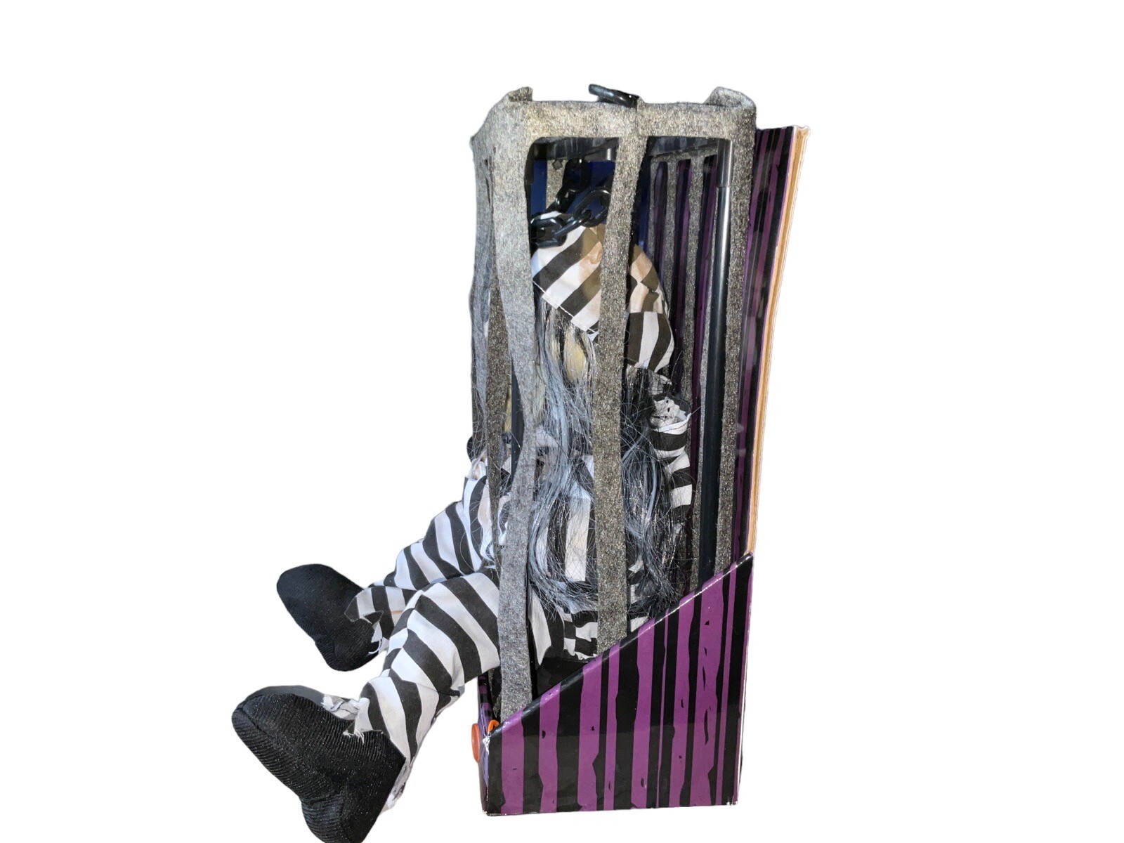 2007 Magic Power Co Halloween Animated Light Up Talking Skeleton Jail ...