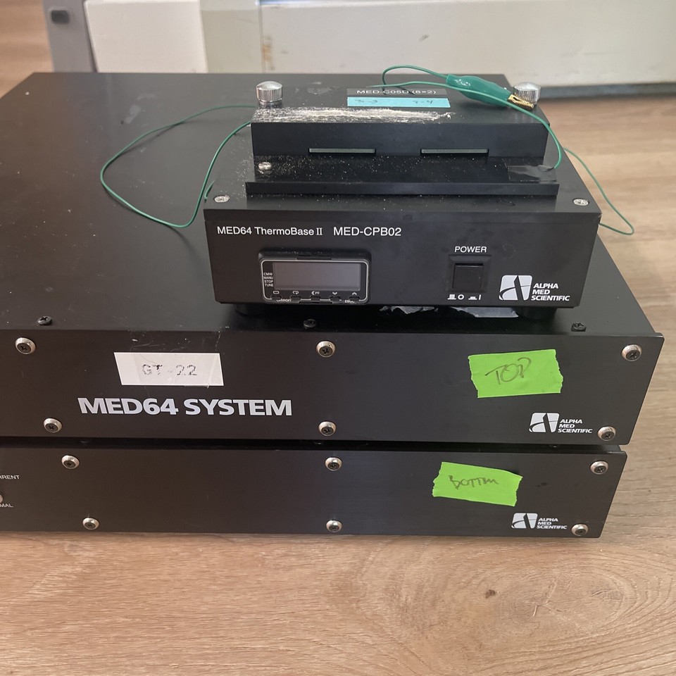 Alpha Med MED64 Microelectrode Array System A64MD1 A64HE1S MED-CPB02 ...