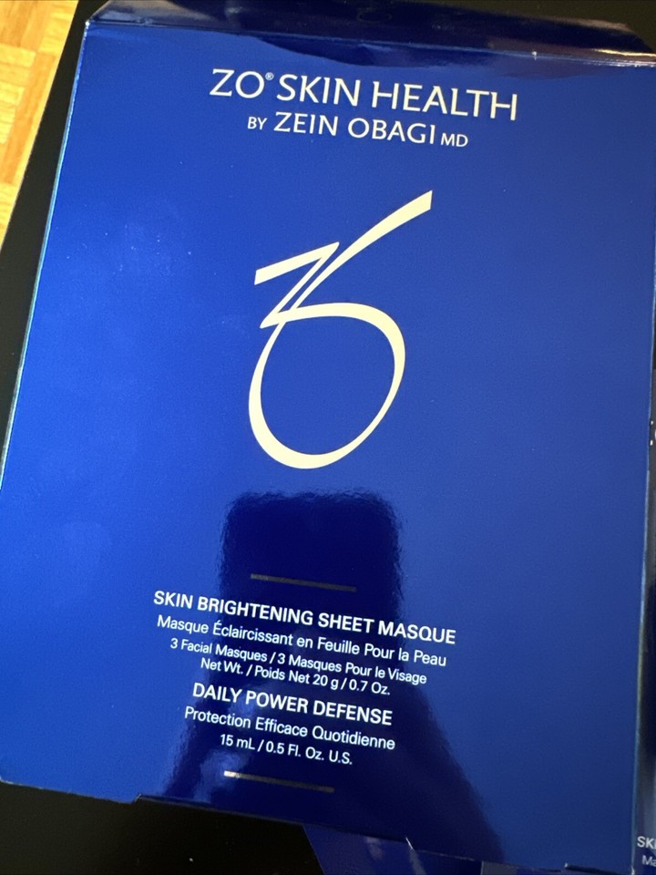 ZO Skin Health Skin Brightening Sheet Masque 3 pack & Daily Power ...