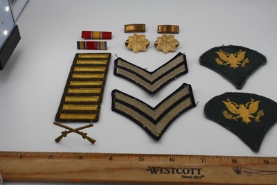 US Army Military Patches Lapel Pins Ranks Foreign Service Stripes ...