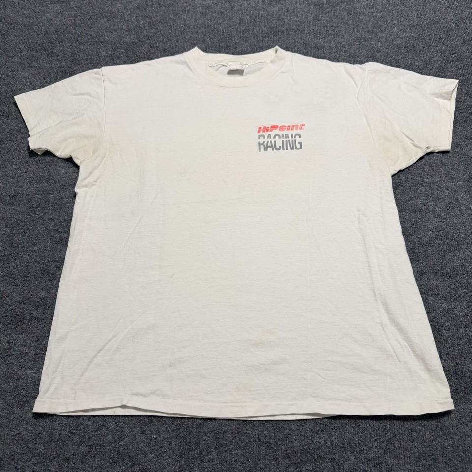 Vintage Hi Point Racing T Shirt XL White Art Girls Dirt Bikes Democracy ...