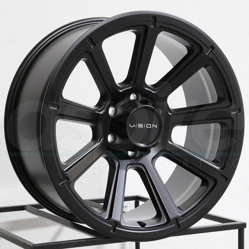 17x8.5 Vision 353 Turbine 8x170 18 Matte Black Wheels Rims Set(4) 125.2 ...