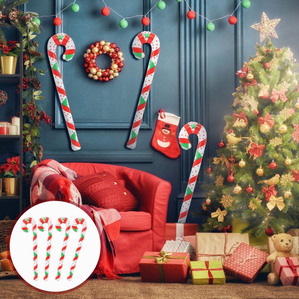 4 Pcs Inflatable Candy Canes Christmas Hanging Decoration Decorations ...