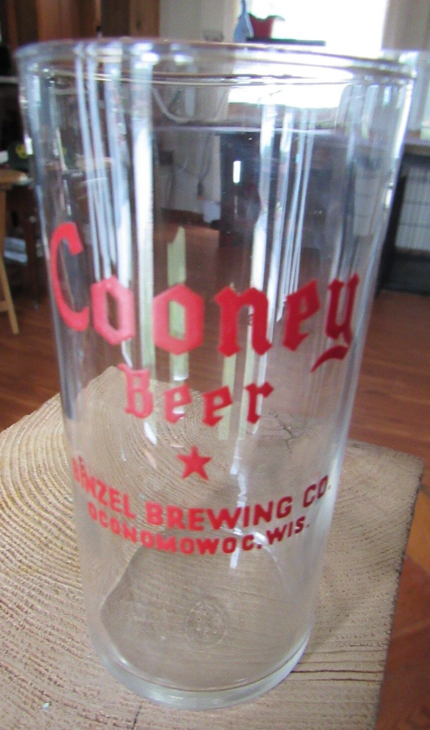 Vintage 1936-1942 COONEY BINZEL Beer Company Chaser glass Oconomowoc ...