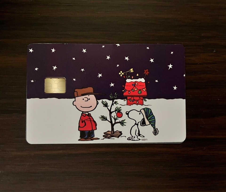 Christmas Peanuts Snoopy & Charlie Brown Winter Credit Card Cover | eBay