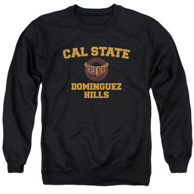 Cal State Dominguez Hills Adult Crewneck Sweatshirt Circle Logo, Black ...