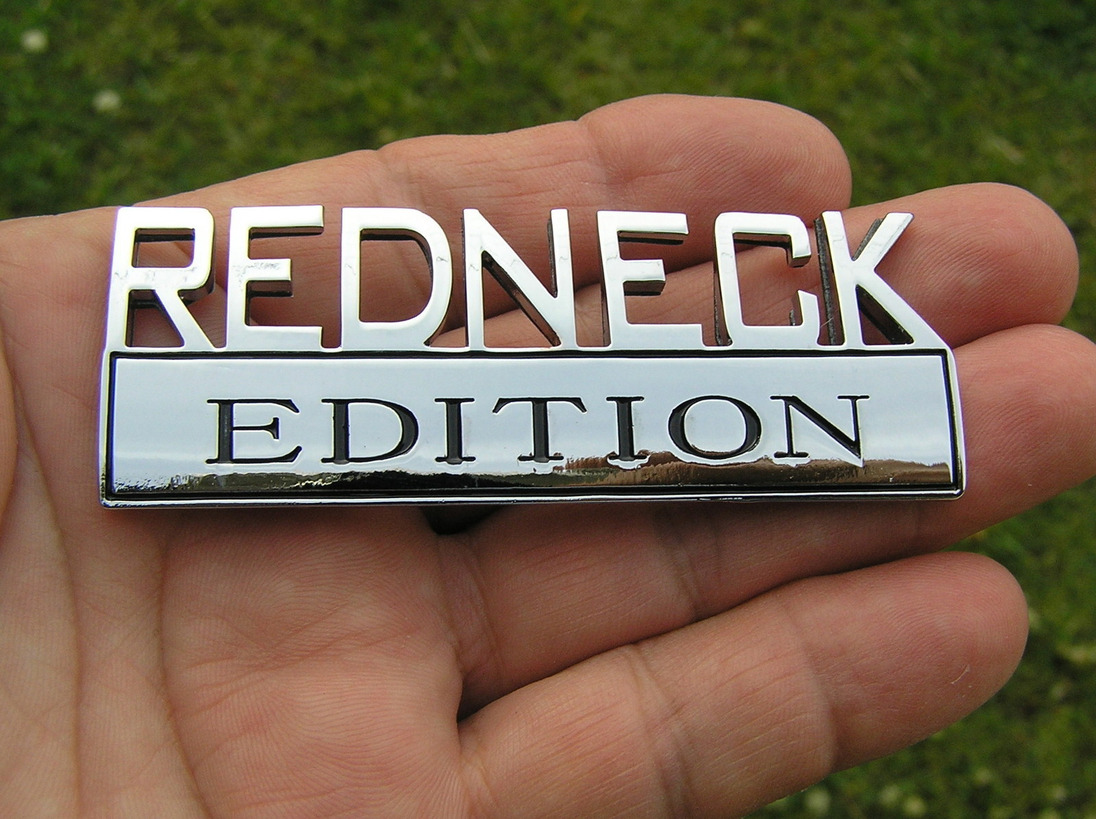 REDNECK EDITION CAR EMBLEM Chrome Metal Badge suit FORD F150 F100 F350 ...