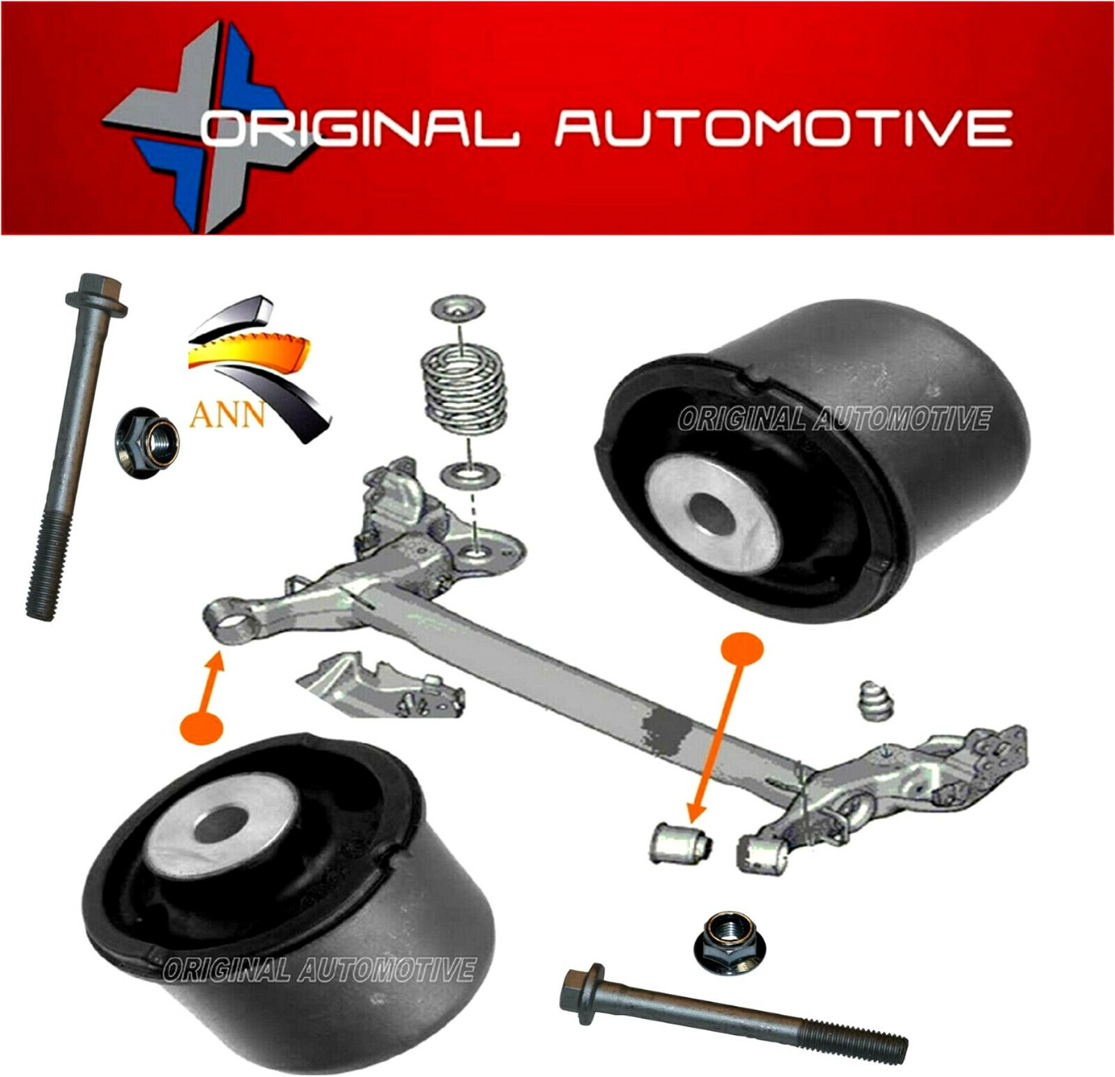 fits FORD FIESTA MK7 2008> REAR AXLE TRAILING ARM BUSHES BOLTS ...