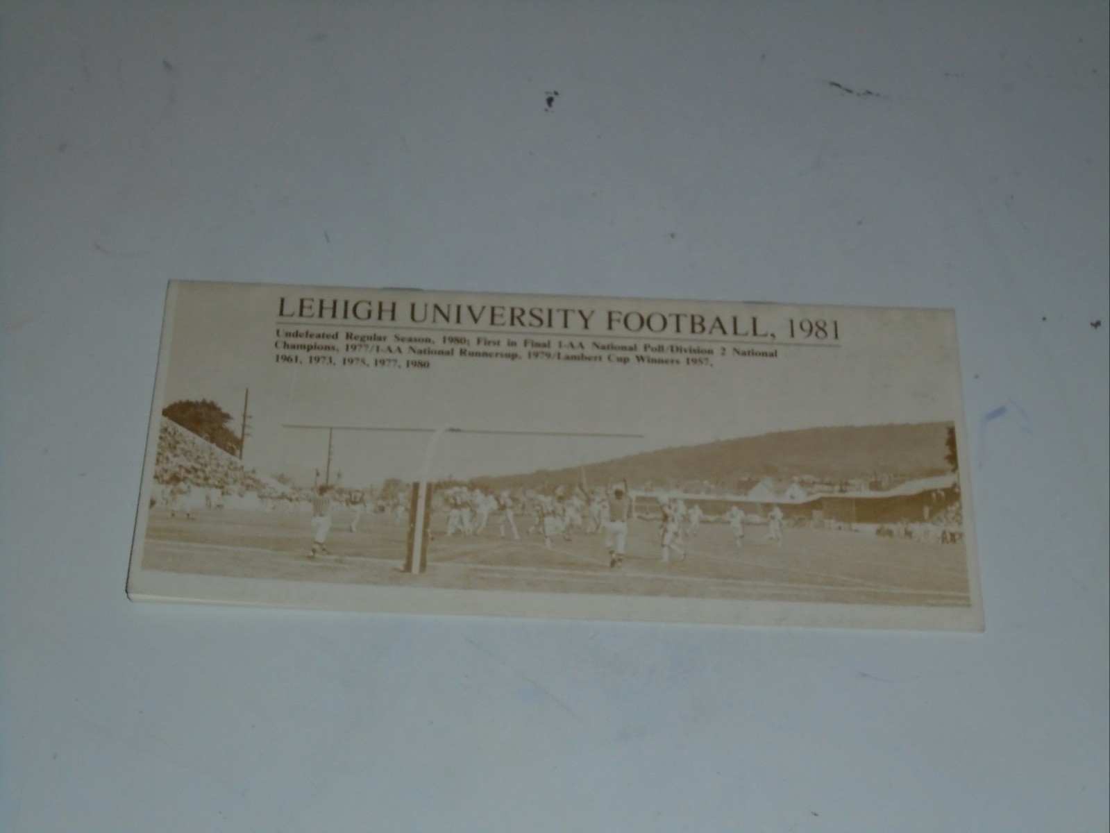 1981 LEHIGH (PA) COLLEGE FOOTBALL MEDIA GUIDE EX-MINT BOX 33 | eBay