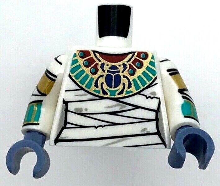 Lego New White Minifigure Torso Female Scarab Collar Bandage Wrappings ...