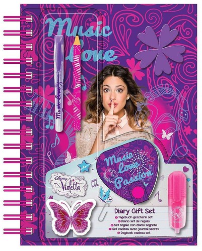 Violetta Diary Gift Set With Highlighter Pen Pencil and Eraser Girls ...