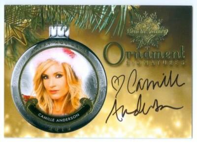 CAMILLE ANDERSON "ORNAMENT AUTOGRAPH CARD" BENCHWARMER PAST & PRESENTS ...