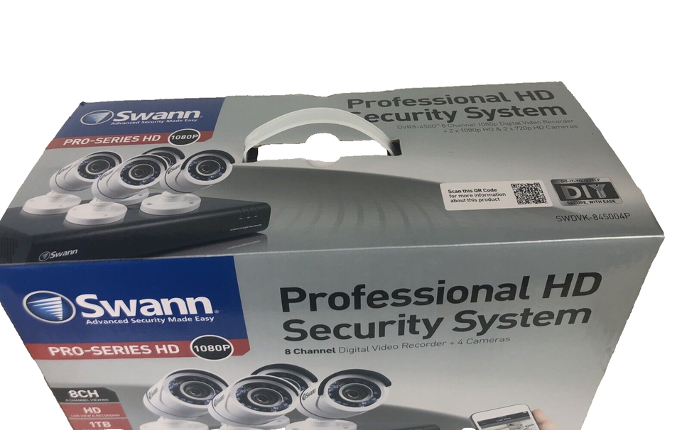 Swann Surveillance System Pro Series HD 1080P 8 Channel 4 Camera Video ...