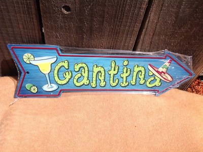 Cantina Mexican This Way To Arrow Sign Directional Novelty Metal 17" x ...