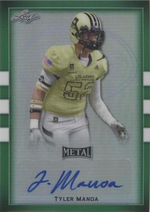 2018 Leaf Metal U.S. Army All-American Bowl - Tyler Manoa #BA-TM2 Green ...