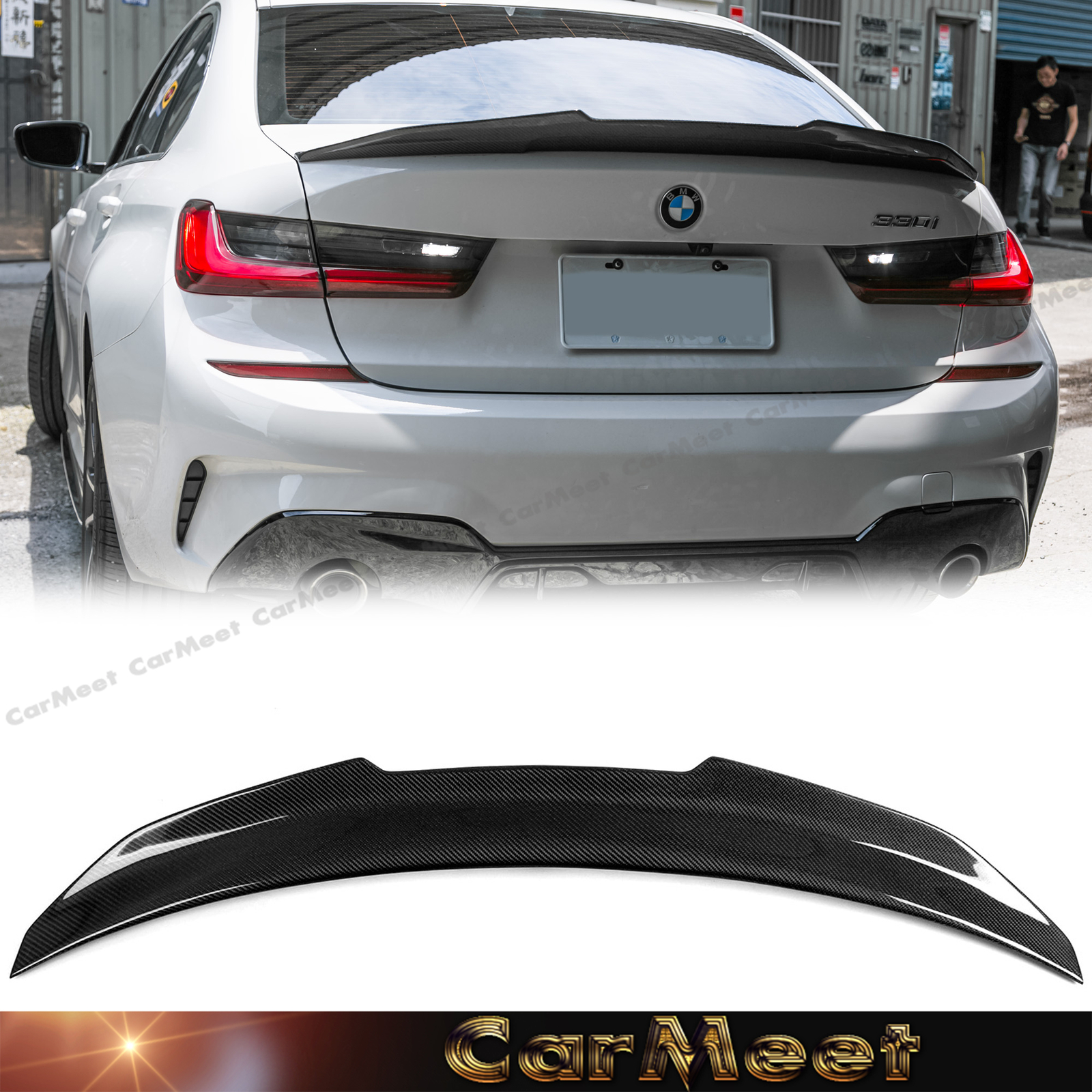 DRY CARBON FIBER SPOILER PSM TYPE FOR 2019 2020 2021 BMW G20 SEDAN 4 ...