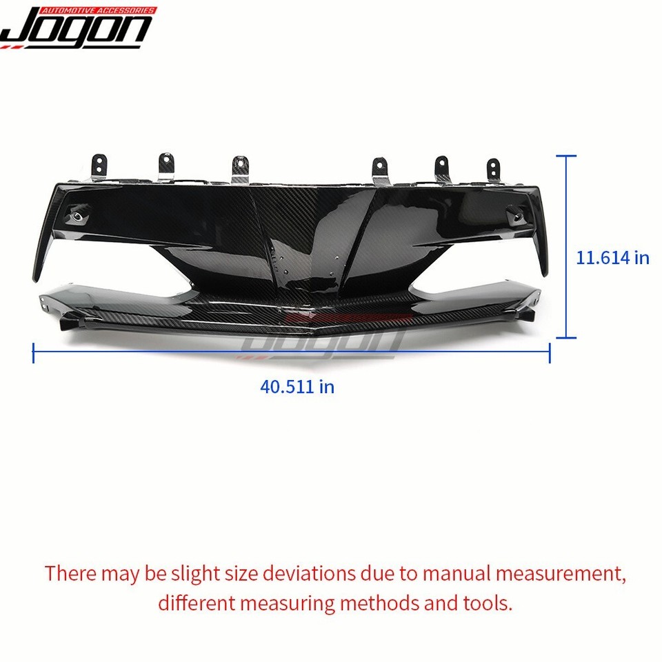 Carbon Front Central Bumper Bar Grill Guard Trim For C8 Corvette Z06 ...