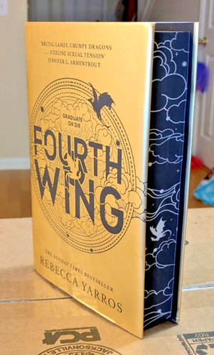 Fourth Wing First Edition UK Waterstones Sprayed Edges Rebecca Yarros ...