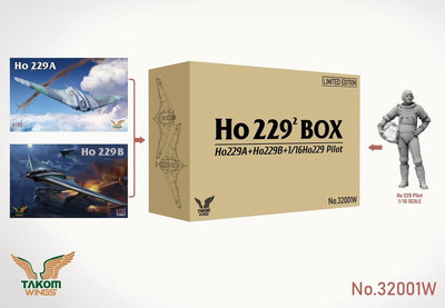Takom TAK32001W - 1:3 2 Ho 229 ² Box Ho229A+ Ho229B+ 1/16Ho229 Pilota ...