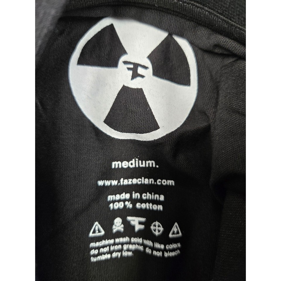 FaZe Clan Nuke Squad Skeleton Black SS Tee Size Medium New | eBay