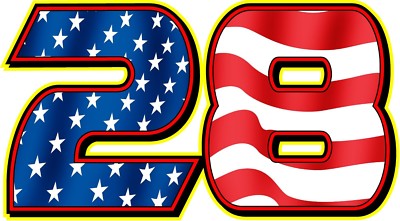American Flag Race Car Numbers Vinyl Graphic Decal Set | IMCA Dirt Late ...