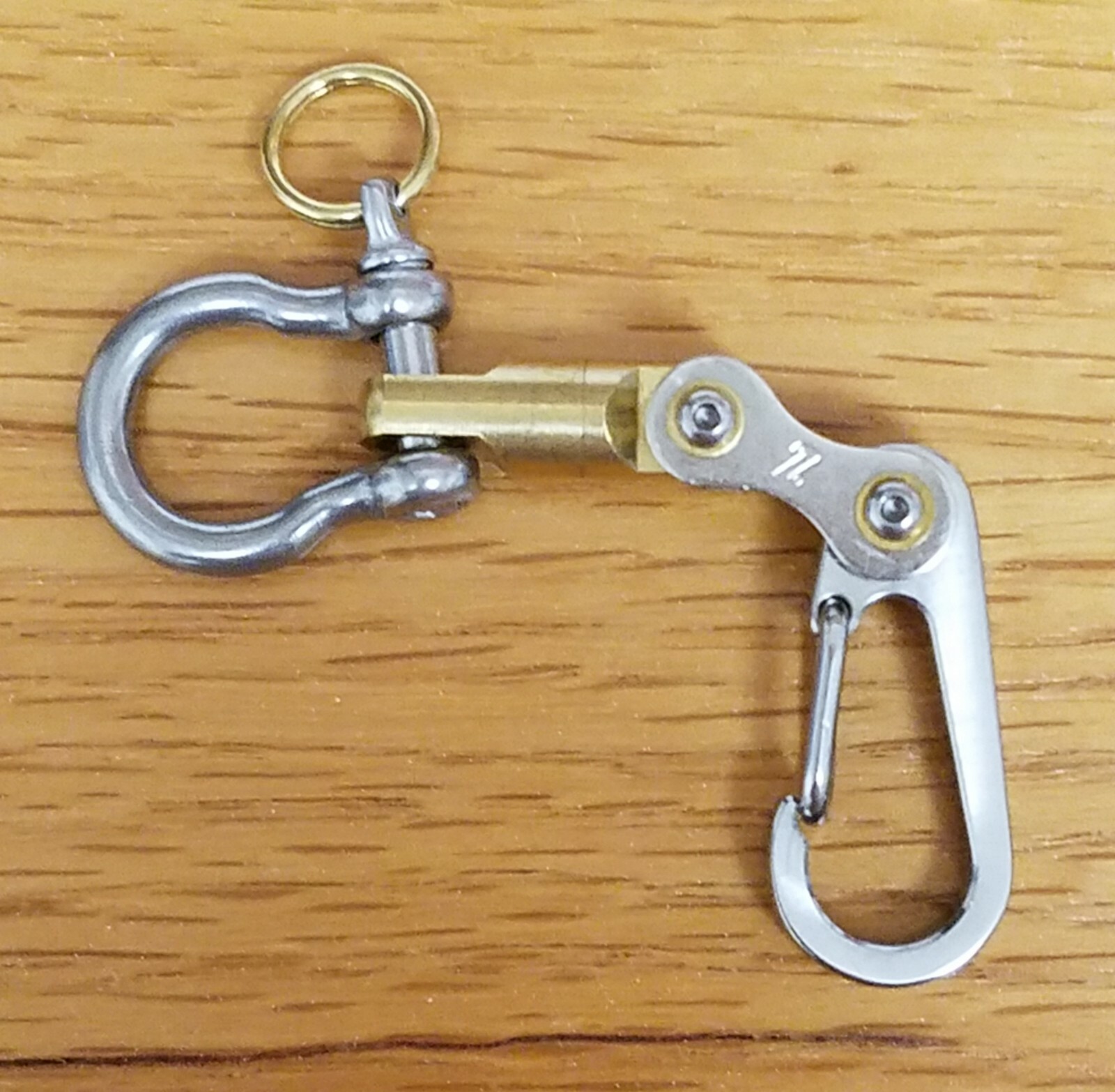 Titanium Carabiner, Snap Spring Hook Clip, EDC Keychain, Key ring SS ...