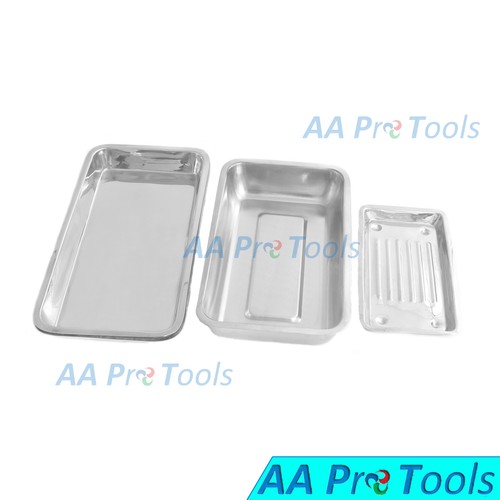 Set Of 3 Dental Instruments Scaler Tray Lab Dentist Autoclavable High ...