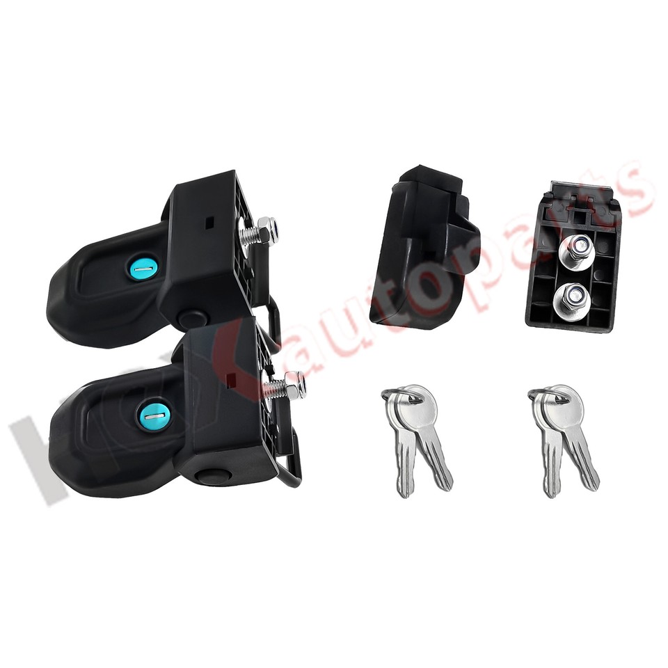 Hood Latches w/ Keys Fit 2018+ Jeep Wrangler JL JLU &JT Hood Lock Catch ...