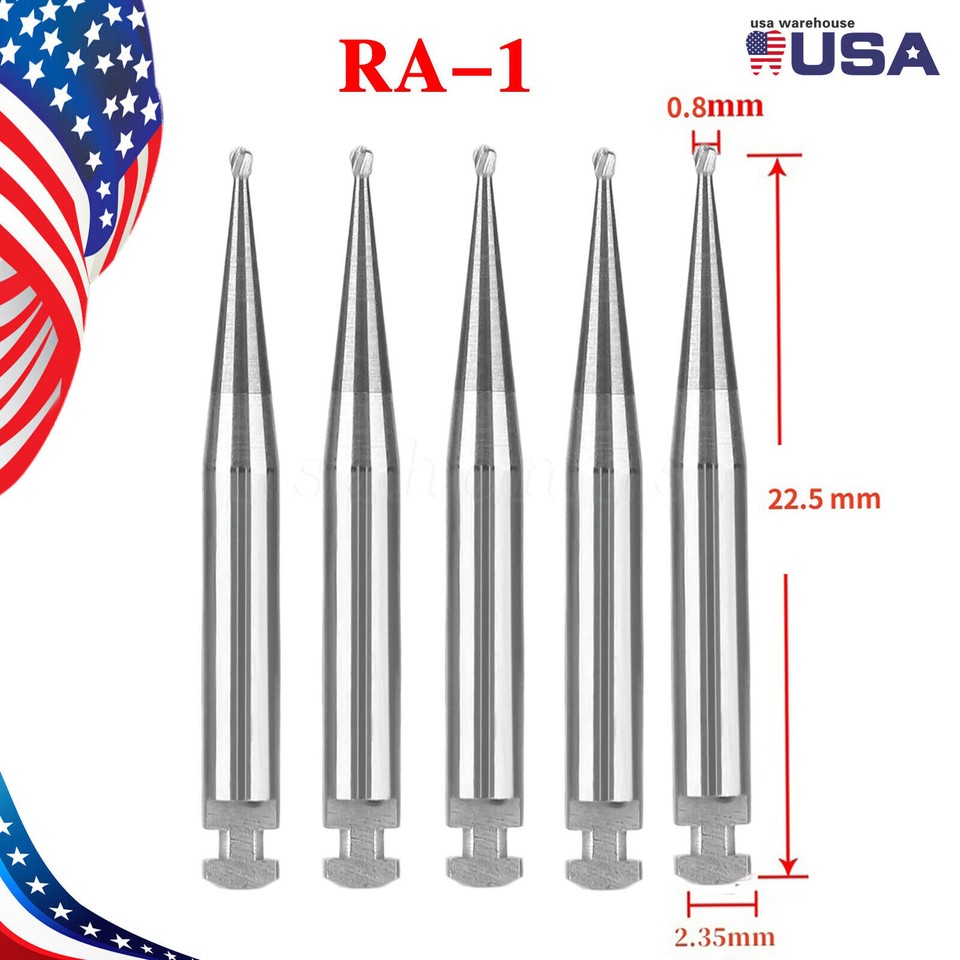 NEW Dental Round Latch Carbide Bur RA 1 2 3 4 5 6 7 8 LA For Slow Speed ...