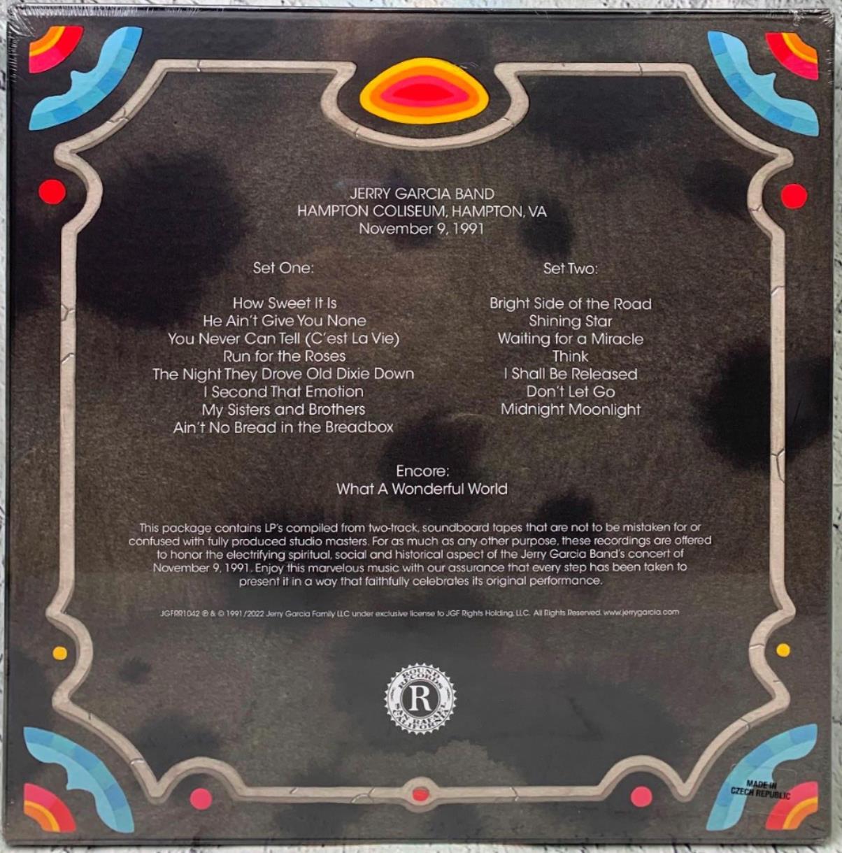 The Jerry Garcia Band Pure Jerry Hampton Coliseum VA 11 9 91 Vinyl 5 LP ...