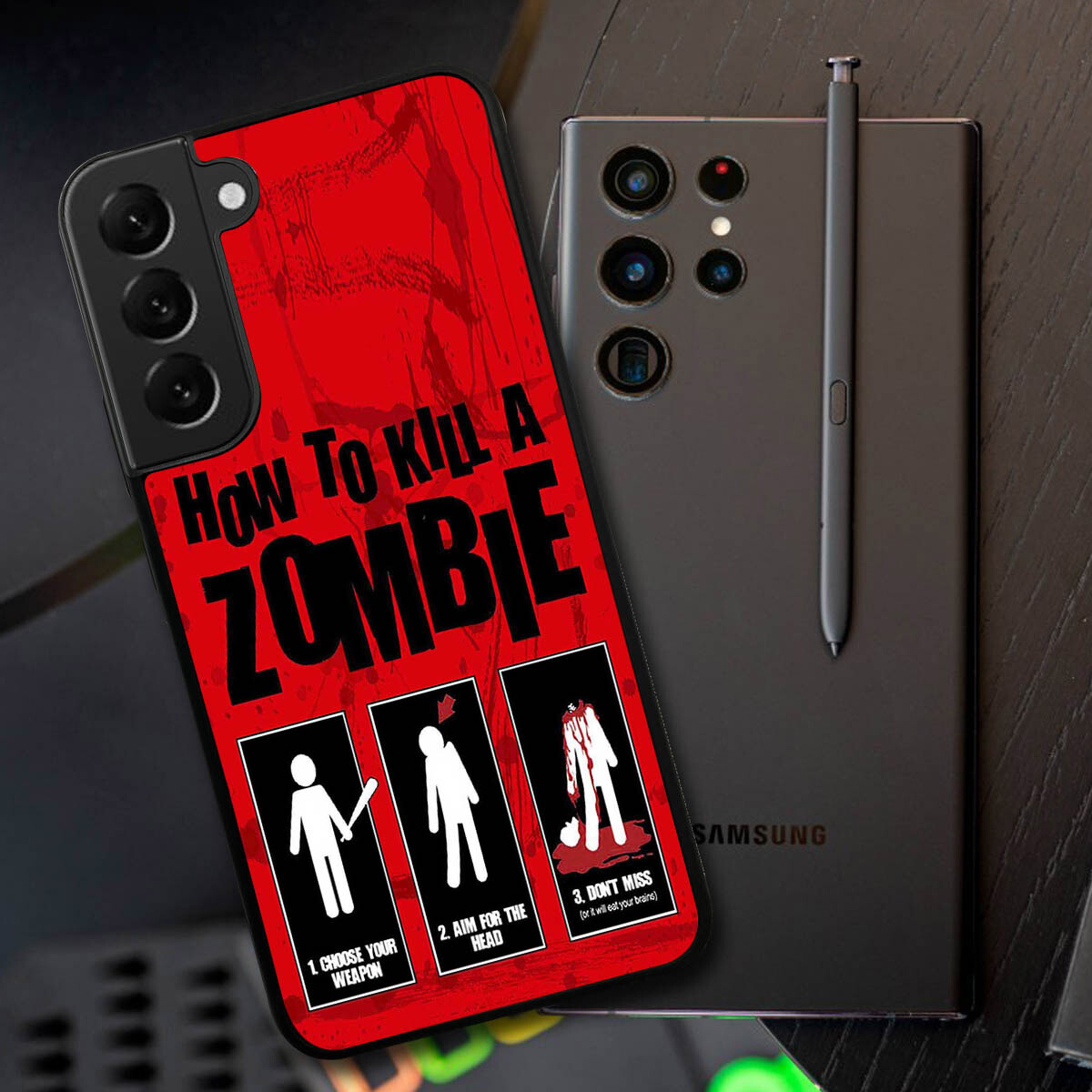 ( For Samsung S24 ) Back Case Cover H23073 Kill Zombie | eBay