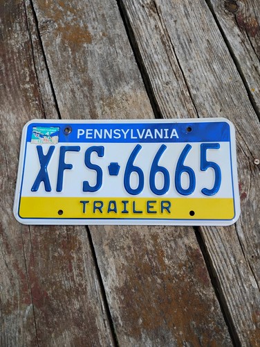 2016 Pennsylvania TRAILER License Plate - "XFS 6665" | eBay