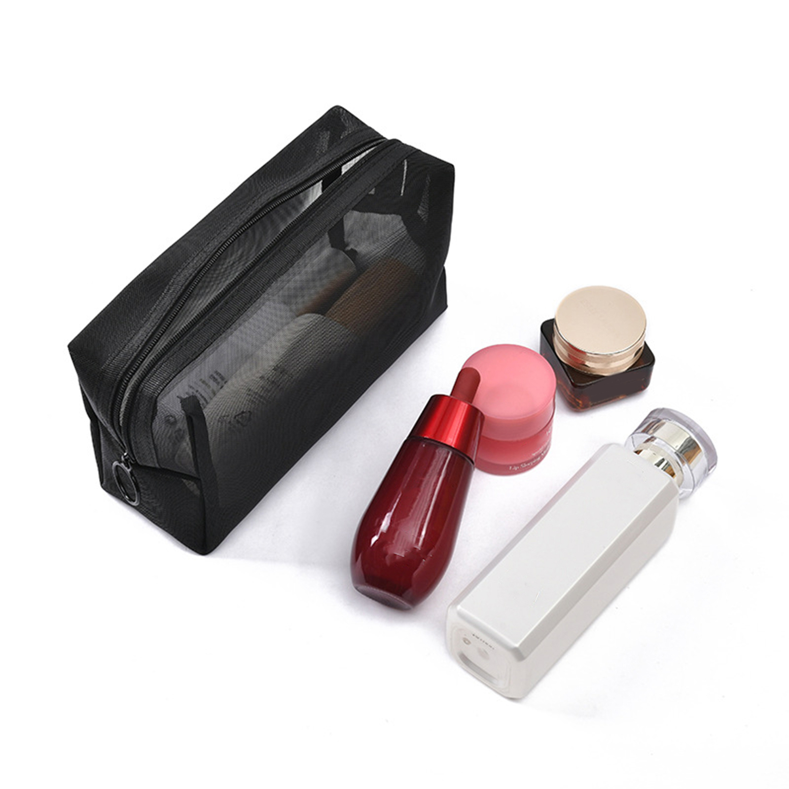 Makeup Pouch Portable Space-saving Travel Cosmetic Organizer Bag ...