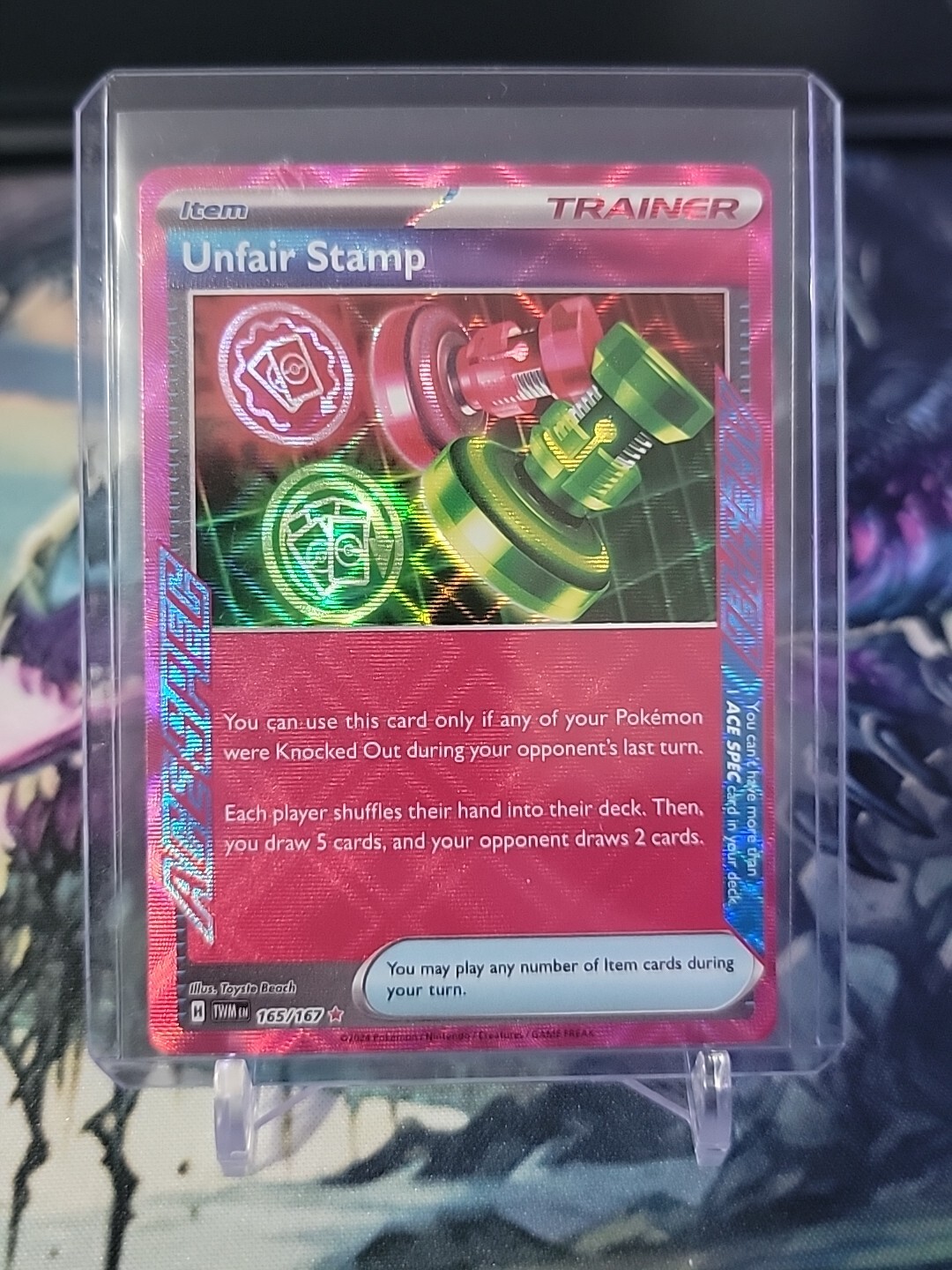 Pokémon TCG Unfair Stamp Scarlet & Violet-Twilight Masquerade 165/167 ...