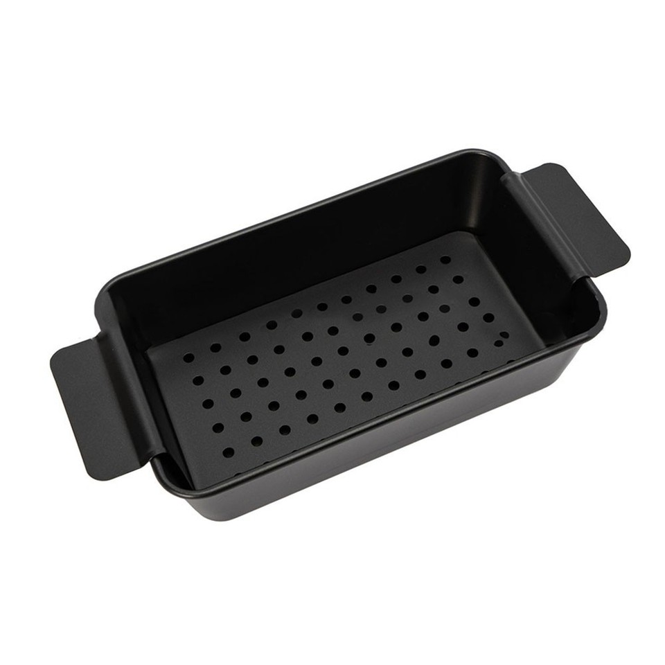 2 Pack Meatloaf Pan with Perforated Drain Tray Carbon Steel Baking Set ...
