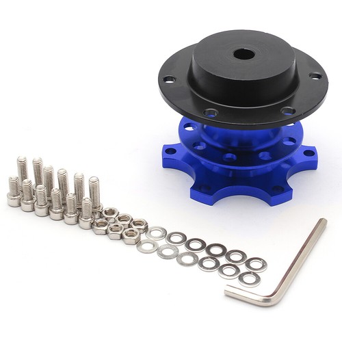Blue Car Formula Steering Wheel Quick Release HUB Racing Adapter Snap ...