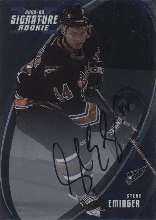 2002-03 In the Game Be A Player Signature Series - Steve Eminger #200 ...