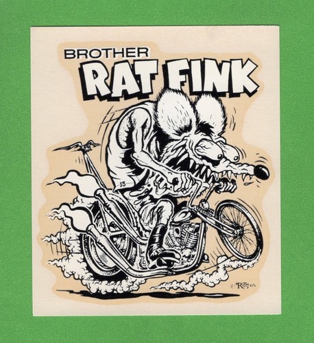 VINTAGE ORIGINAL 1965 ED ROTH "BROTHER RAT FINK" KNUCKLE CHOPPER WATER ...
