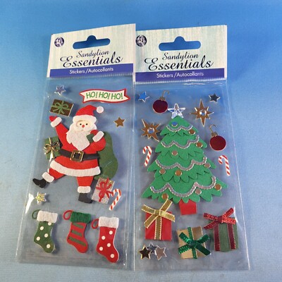 Sandylion Essentials Stickers - Merry Christmas Santa Tree Presents | eBay