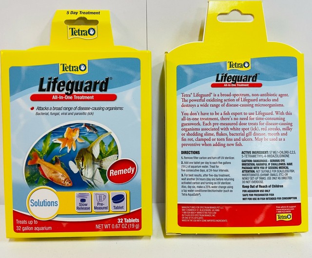"Tetra Lifeguard All-In-One Freshwater Aquarium Treatment, Pack of 32 ...
