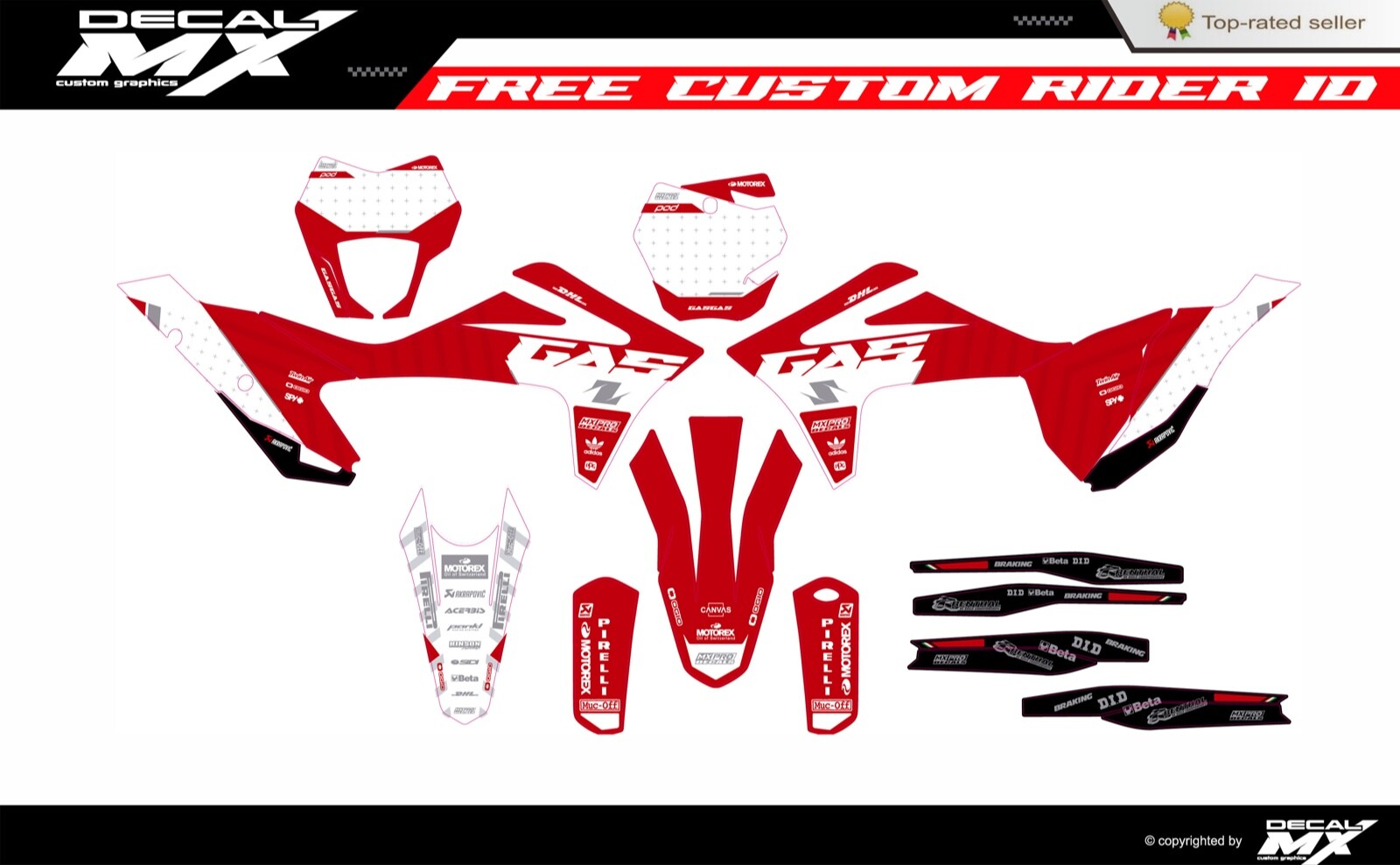 Fits GASGAS EC125/250/350/450 MC125/250/350/450 2021 2022 2023 GRAPHIC ...