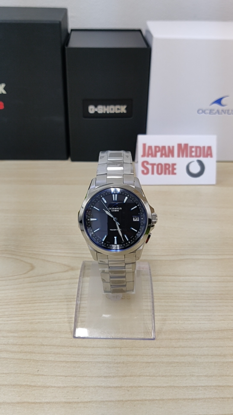 Casio Oceanus OCW-S100-1AJF Black Dial Titanium Radio Solar Men Watch ...