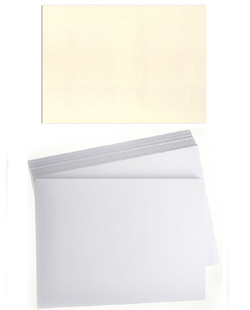 50 SHEETS A3 SMOOTH THICK 300gsm CARD IVORY CREAM or WHITE 420mm x ...