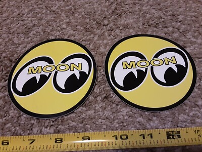 Lot of 2 Moon Eyes Racing Decals Stickers NHRA Hot Rod Rat Rod Goodguys ...