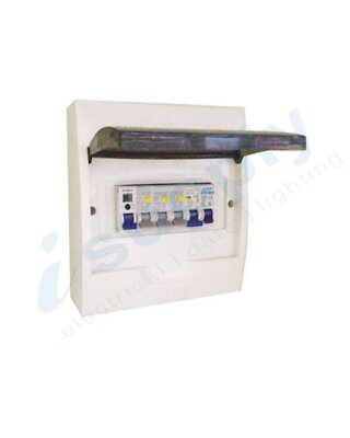 COMPLETE 8 Pole Distribution Board Switchboard Safety RCD Main MCB Way ...