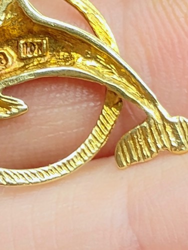 Vintage Michael Anthony 10k Gold Dolphin Pendant 2 grams Diamond Cut | eBay