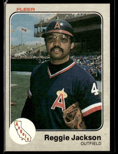 1983 Fleer #93 Reggie Jackson Angels Baseball Card 1901C | eBay