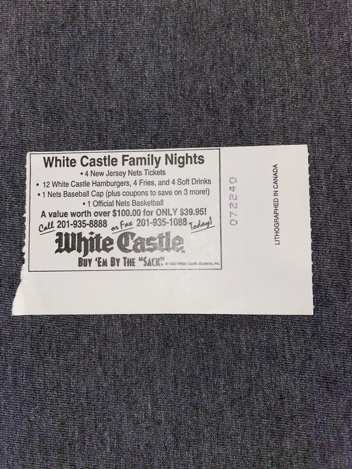 1993 New Jersey Nets vs Orlando Magic Ticket Stub - Shaquille O'Neal | eBay
